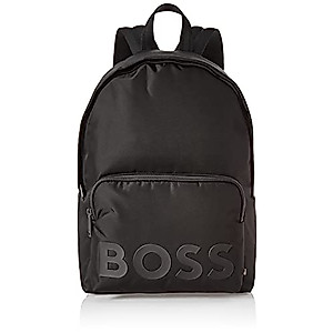 BOSS Men's Iconic Logo Nylon Backpack, Galaxy Black, One Size
