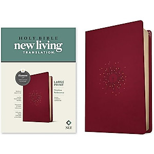 NLT Large Print Thinline Reference Bible, Filament Enabled (LeatherLike, Aurora Cranberry, Red Letter): Includes Free Access to the Filament Bible App ... Notes, Devotionals, Worship Music, and Video