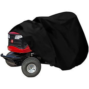 Lawn Mower Cover,Riding Lawn Mower Cover for Rider Garden Tractor.Outdoor Heavy Duty Protects Against Water, UV, Dust, Dirt, Wind.72 L x 54" W x 46" H (Black)