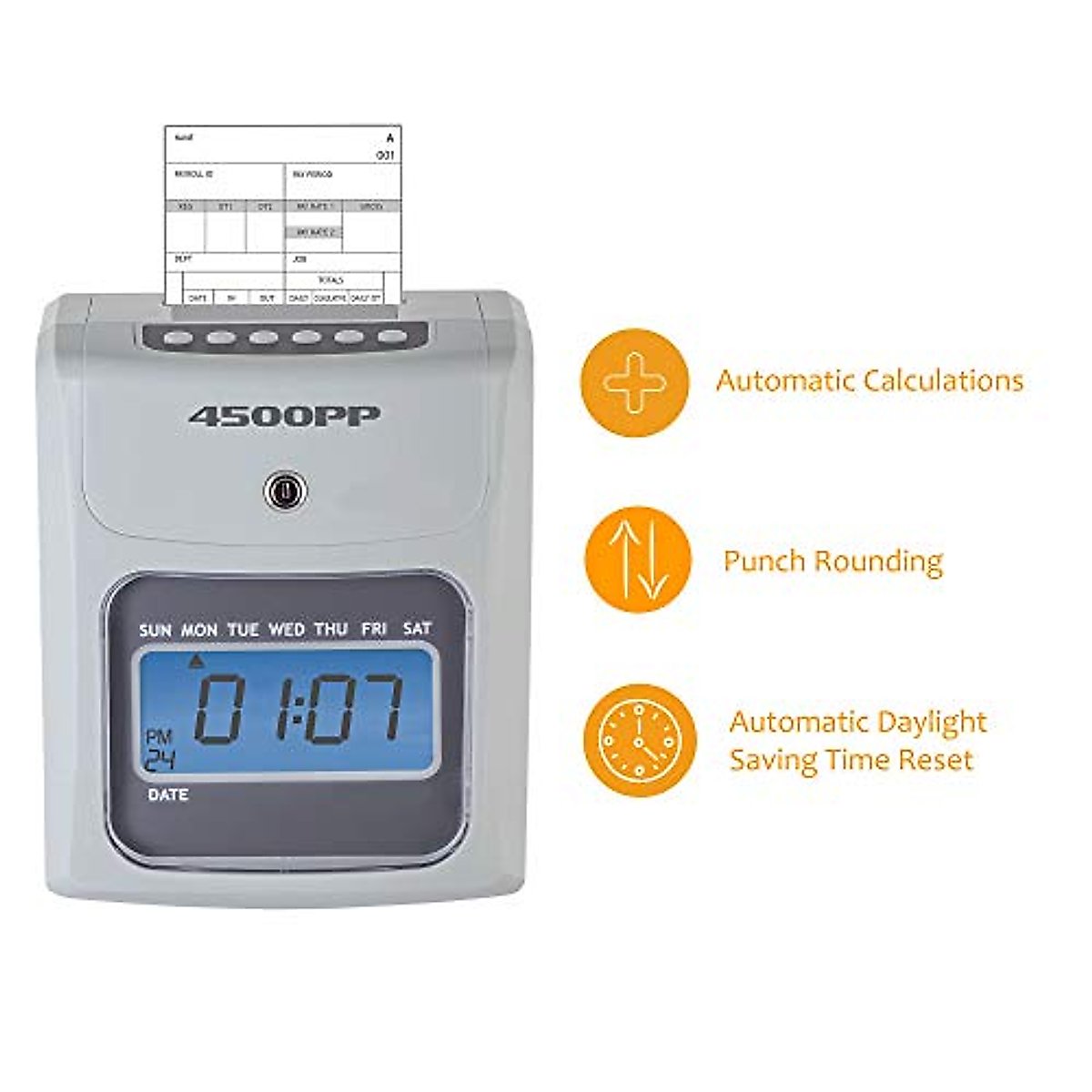 Nile Products 4500PP Calculating Time Clock, Small Business Punch Pak, up to 50 Employees, Includes 25 Time Cards, 1 Ink Ribbon and 2 Security Keys