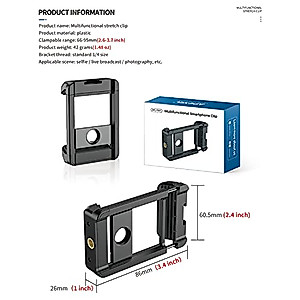17 mm Thread Lens Adapter, Telephoto Lens Phone Mount Sturdy and Wear-Resistant, Lens Holder Suitable for All Lens&Telephoto Lens with 17mm Thread, Works with Almost All Smartphones