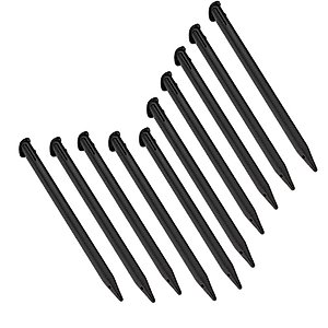 XHBTS 10 Pieces Plastic Replacement Touchscreen Stylus Pen, Compatible with Nintendo New 3DS XL, New 3DS LL (Black)