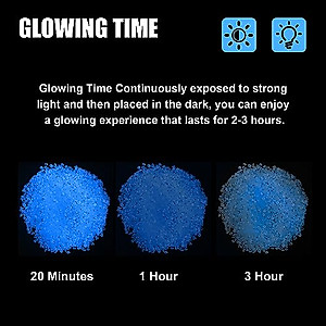 Oubest Glow in The Dark Rocks Outdoor Decorations 17.6oz Glowing Gravel Small Pebbles Decor for Garden Fish Tank Aquarium Planter Walkway - White