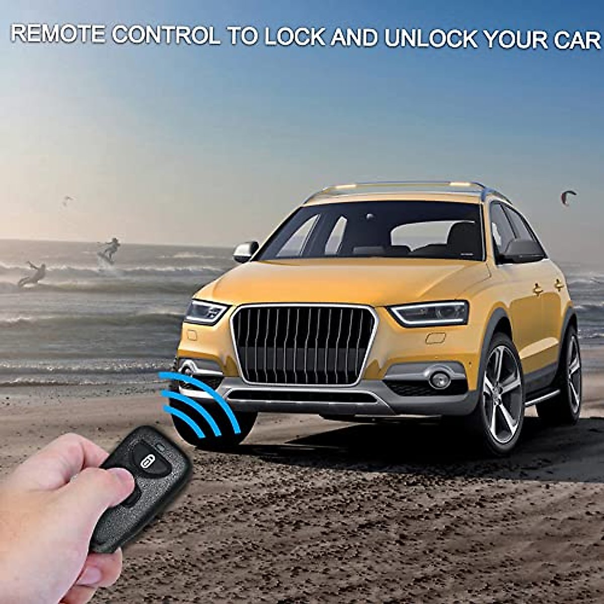Shkalacar 12V Universal Car Auto Remote Central Kit, Door Locking Vehicle Keyless Entry System,Auto Remote Lock System with 2 Remote Control