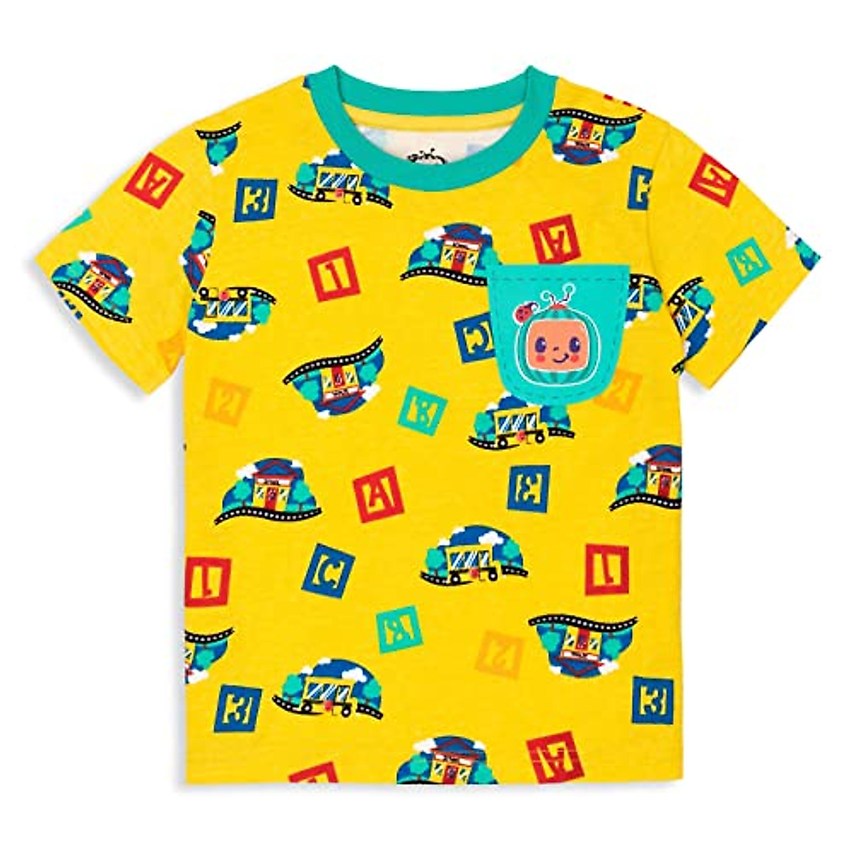 CoComelon JJ Toddler Boys 3 Pack Graphic Raglan T-Shirts 4T Multicolor