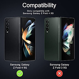 Milomdoi [9-in-1] for Samsung Galaxy Z Fold 4 5G Screen Protector [3 Pack Inside and 3 Pack Front] With 3 Pack Tempered Glass Camera Lens Protector with Mounting Positioner Accessories No bubbles