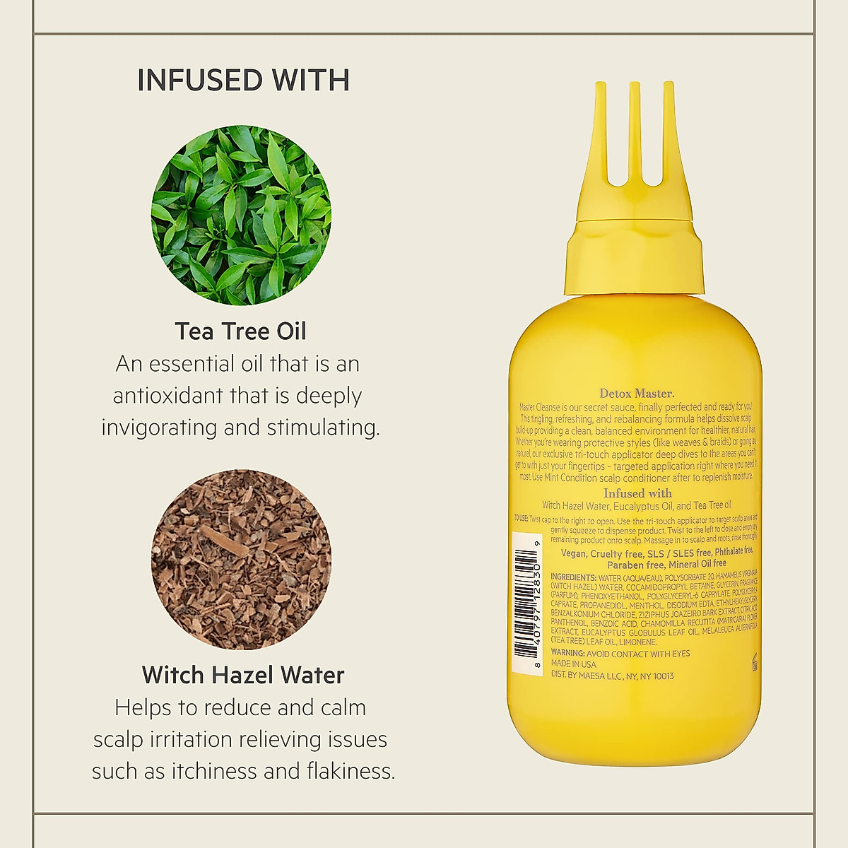 TPH BY TARAJI Master Cleanse Scalp Treatment Wash Hair Rinse For Buildup | With Tea Tree Oil, Eucalyptus Oil, and Witch Hazel Water | Vegan, Sulfate & Cruelty-Free | For Women & Men, 8 fl. oz