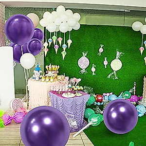 6 Pieces 36/ 18 Inch Giant Metallic Balloons Extra Large Latex Jumbo Chrome Balloons for Birthday Wedding Baby Shower Valentine's Day Party Decoration (Purple,18 Inch)