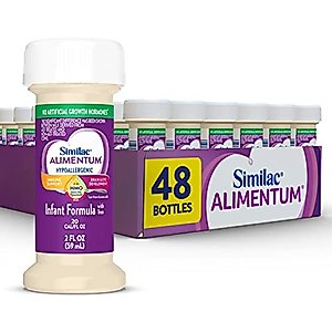 Similac Alimentum With 2'-FL HMO Hypoallergenic Infant Formula, for Food Allergies and Colic Due to Protein Sensitivity, Ready-to-Feed Baby Formula, 2-fl-oz Bottle, Pack of 48