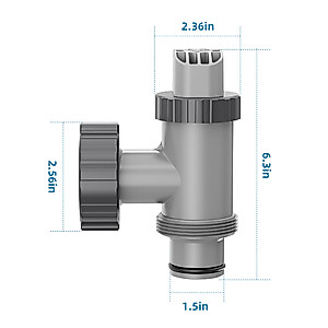 SHAPON Plunger Valve Compatible with Intex Pool Parts and Accessories, On/Off Plunger Valve Replacement for Above Ground Swimming Pool and Pool Filter Pump (2 Pack)