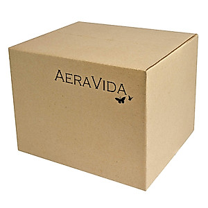 AeraVida Tropical Chic Cutlery Carved Teak Wood Spoon and Fork Set | Reusable Wooden Forks and Spoons | Teak Wooden Spoons for Eating | Wooden Spoon Fork Cutlery Set