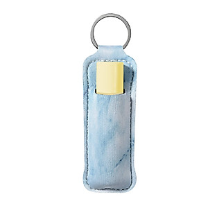 Beautyflier Clip-on Sleeve Chapstick Pouch Keychain Lipstick Holder Elastic Lip Balm Holder Travel Accessories
