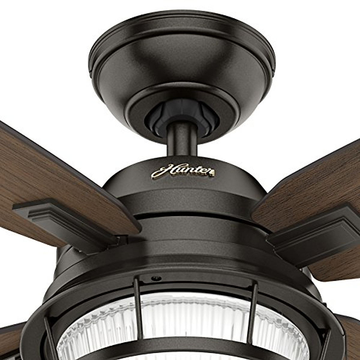 Hunter 52 inch. Outdoor Ceiling Fan in Noble Bronze with LED Light kit (Renewed)