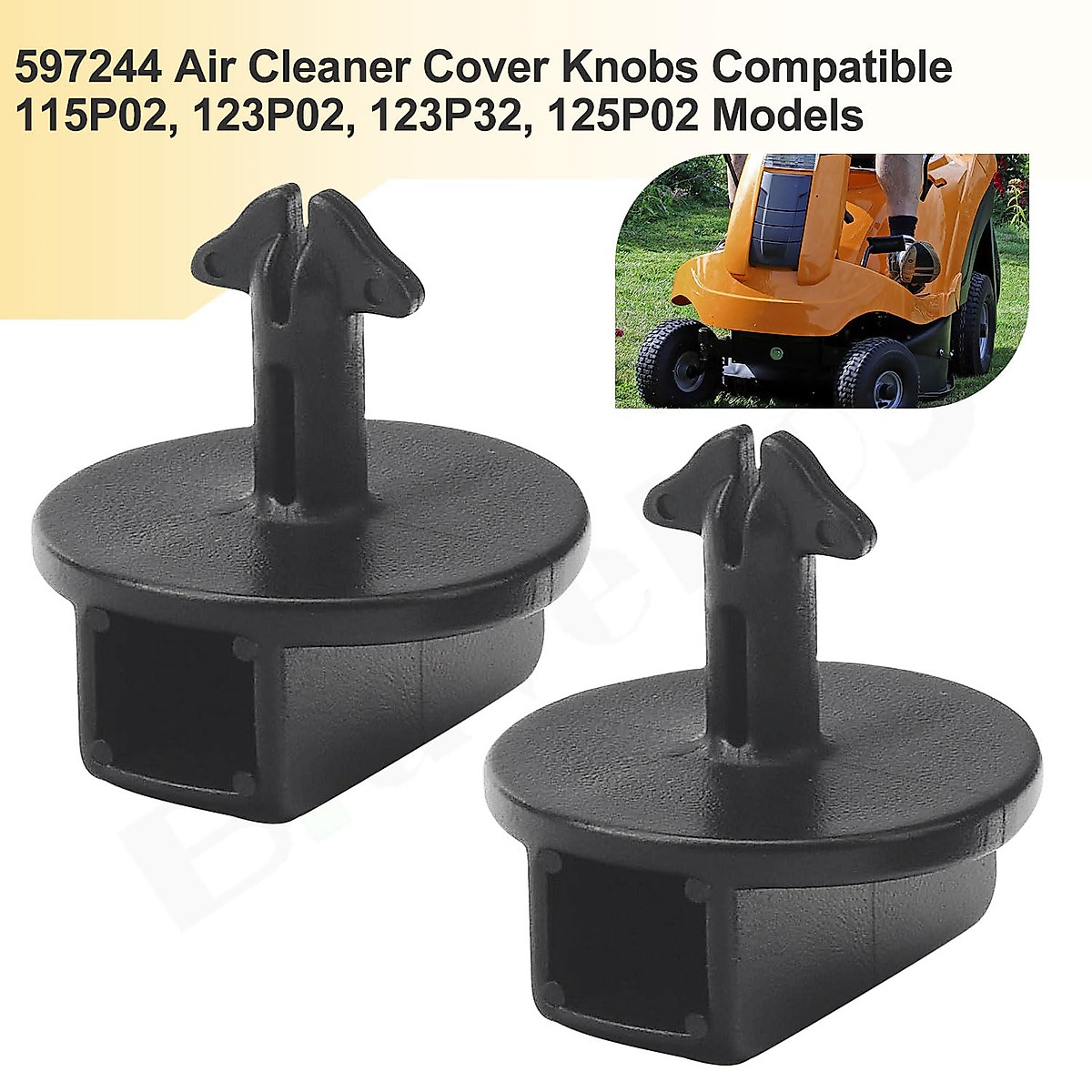 Braveboy 597244 Air Cleaner Cap Knob/Replacement Knob Compatible with B&S Lawn Tractor 123P02, 123P32, 115P02 for Models 115P02-0008-H5, 115P02-0011-H5, 123P02-0002-H5