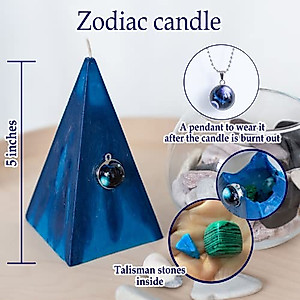 Zodiac Candle Crystal Infused - Birthday Candle Horoscope Gift (Lavender, Taurus)
