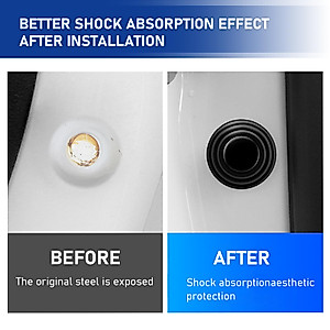 Dewkou 20 PCS Car Door Shock Absorber, Anti Shock Car Door Pads, Door Side Anti-Collision Protection Sticker, Universal Soundproof Crash Pad, Car Door Protection Sticker (Black)