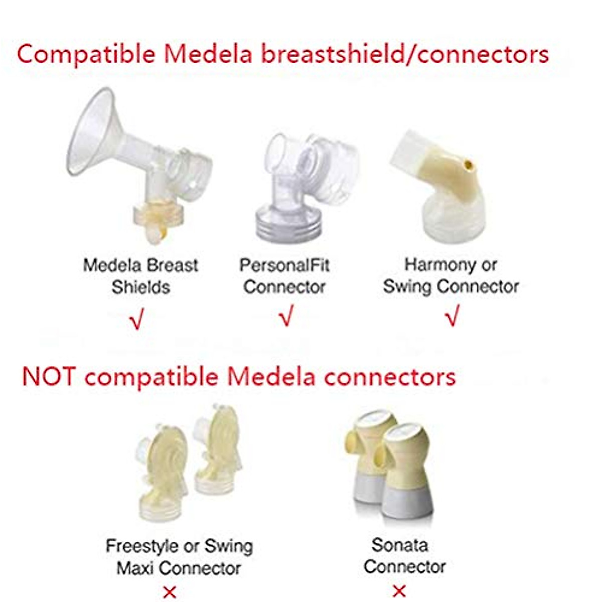 BabyValley New Version Backflow Adapter for Spectra S1, Spectra S2, Spectra 9 Plus Pump to Use with Medela Breastshield Parts; Connects Between Medela Flange and Spectra Backflow Protector (yellow6)