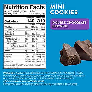 HighKey Low Carb Keto Brownie Bites - Keto Snack Low Carb Snack Sugar Free Chocolate Protein Cookies Sugar Free Snacks Gluten Free Snack Keto Friendly Food Healthy Snacks Keto Dessert Diet Snacks 3pk