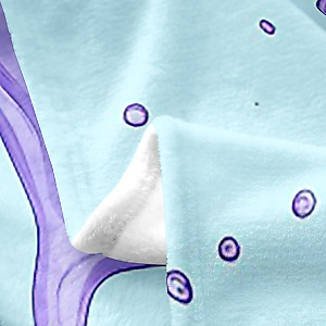 Kids Yellow Banana Blanket Queen 90x90,Cartoon Fruit Throw Blanket,Purple Water Banana Fleece Blanket,Summer Tropical Food Bed Blanket for Home Room Decor,Luxury Soft Microfiber