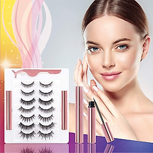 VESHELY Magnetic Eyelashes with Eyeliner 5 pairs