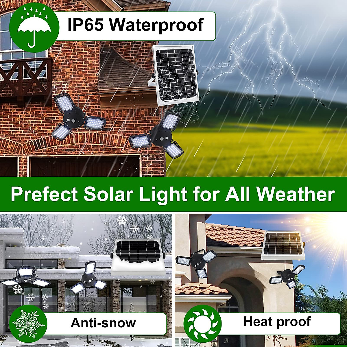 CYHKEE Solar Pendant Lights Outdoor Waterproof 4 Lighting Modes, 800LM Dusk to Dawn LED Dimmable Motion Sensor Hanging Solar Security Lights Remote Control with Pull String for Garden