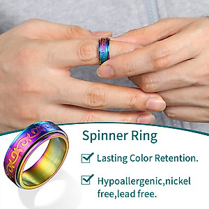 Supcare Celtic Rings for Women Knot Ring Figette Ring Anxiety Ring Men Spinner Ring Women Fidget Rings for Anxiety for Women Gift