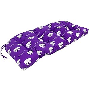 College Covers Comfy Loveseat Settee Cushion, 46 in x 20 in x 3 in, Kansas State Wildcats