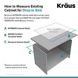 KRAUS 18 x 18 inch Standart PRO™ Drop-In Top Mount 16 Gauge Single Bowl 1-Hole Stainless Steel Kitchen Sink Set (5 Item Bundle: Sink, Bottom Grid, Drain Assembly, Drain Cap, Kitchen Towel), KHT301-18