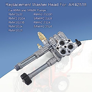 AR42518 Complete Pump Head Assy for RMW and SRMW Pumps-RMW2G20 RMW2.2G24 RMW2G23B RMW2G24 RMW2G25 RMW2.2G20D SRMW2.2G26 RMW2.2G24 and SRMW2.2G26
