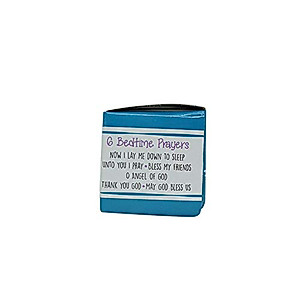 Bedtime Prayer Cubes Large Wooden Die with 6 Classic Family Prayers, 7 X 6.5 Inches