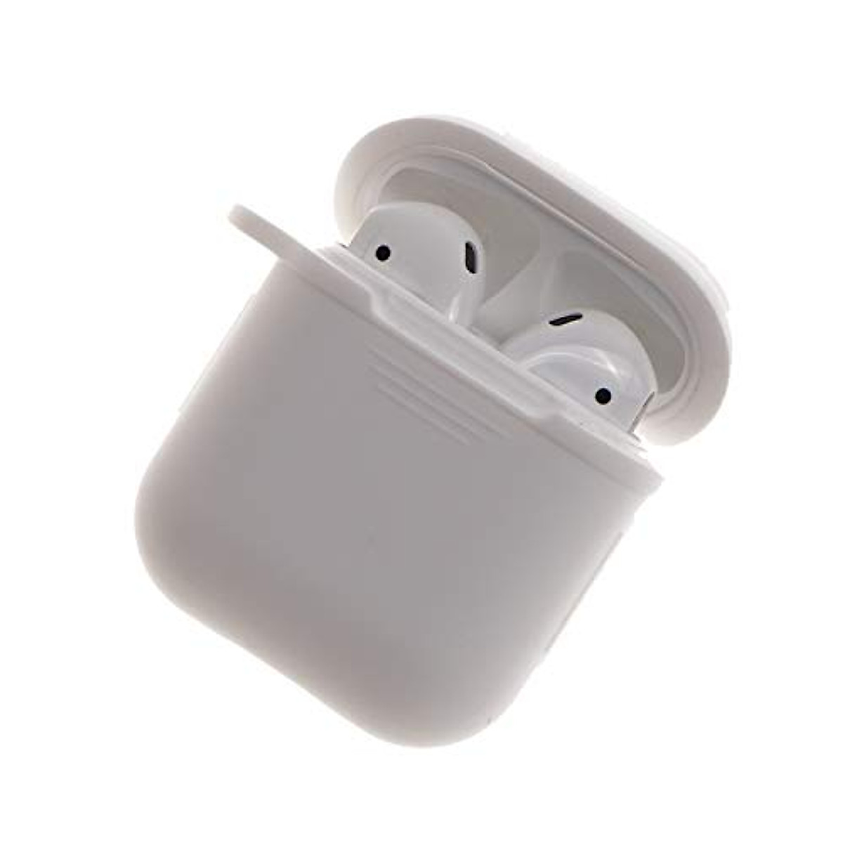 Airpod Case with Cute Unicorn Keychain (White)