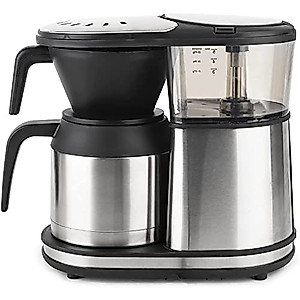 Bonavita 5 Cup Drip Coffee Maker Machine, One-Touch Pour Over Brewing w/ Double Wall Thermal Carafe, SCA Certified, 1100 Watt, BPA Free, Dishwasher Safe, Stainless Steel, BV1500TS