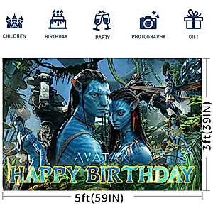Avatar Birthday Decorations Birthday Banner Photography Background Avatar Party Supplies 5x3Ft Avatar Backdrop for Kids Decoration Baby Shower Photography