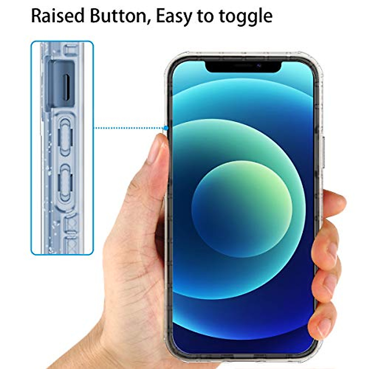 LONTECT Compatible with iPhone 12 Case and iPhone 12 Pro Case 6.1 inch 2020 Crystal Clear Transparent Shockproof Heavy Duty Hybrid Sturdy Protective Cover Case, Clear