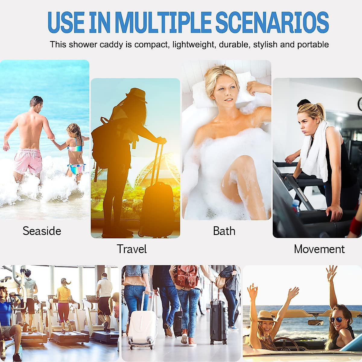 3 Pcs Portable Mesh Shower Caddy Tote, Quick Dry Tote Bag Mesh Beach Bags for Women, Hanging Toiletry and Bath Organizer for Travel Swimming Sports Gym Camp Shopping College Dorms (Blue Green Yellow)