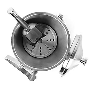 Hassol 2L Ice Bucket with Lid, Tongs, Scoop and Strainer, Premium for Parties, Cocktail Bar, Champagne, Wine, Chilling, Perfect for Bar Accessories for the Home Bar to Freezer, Stainless Steel Bucket