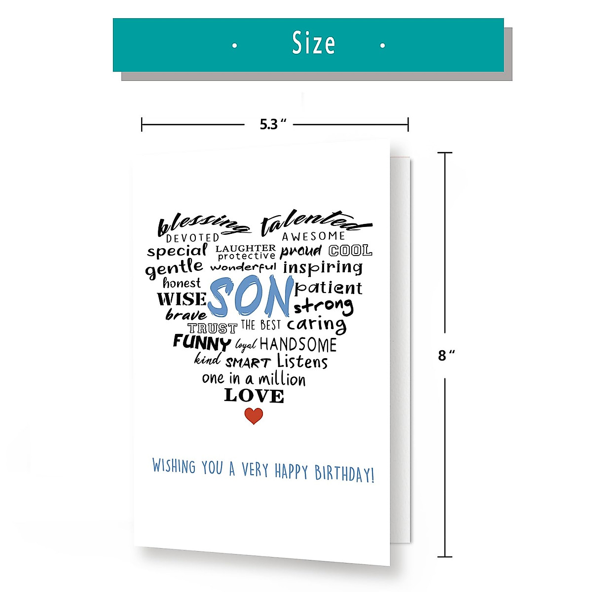 Unique Son birthday Card from Mom and Dad, Joke Birthday Card for Son Adult, Praise Son Birthday Card from Parents, Hilarious Son Birthday Gift with Envelope