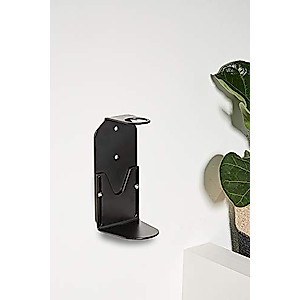 Black Single Wall Mounted Soap Dispenser for Bathroom - Fully Adjustable Hand Soap Holder, Made from Thick Stainless Steel for Commercial and Home use, Just add Any Bottles You Like - KUISHI