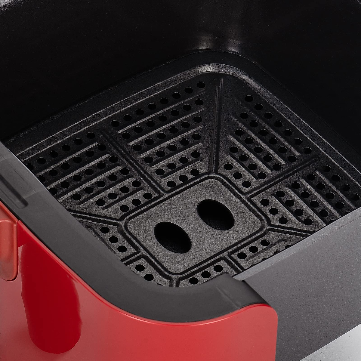 Sakuchi Air Fryer Large 5.8 Quart 10-in-1 Digital Air Fryer Oven Cooker with 10 Preset Cooking Programs, LED Touch Screen, Non-Stick Tray Basket, Pot Dishwasher Safe, 1500W (Red)