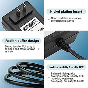 19V AC DC Charger Power Cord Compatible for Eufy RoboVac 11S 12 15C 25C 30C 35C, Pure Clean PUCRC 15 25 26B 90, Coredy Robotic R580 R650 R750 G800, ILIFE V3s Pro A4s Pro V5s Pro Robot Vacuum Cleaner