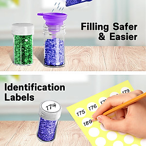 ZORETCO Diamond Painting Storage Containers,60 Slots Diamond Painting Accessories with Tools for Diamond Art Organizer Craft Jewelry Beads Storage Box