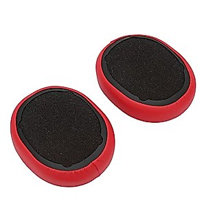 Soft Protein Leather and Sponge Headphone Cushion, Noise Isolating Memory Foam Ear Pads, Replacement Earpads for Skullcandy Crusher 3.0 Wireless Hesh3(red)