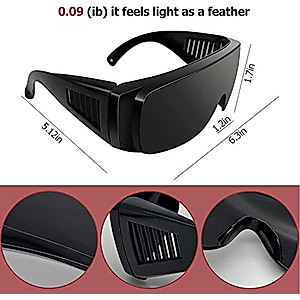 floxgino Red Light Therapy Glasses,Tanning Goggles, red light Protective Glasses, Effective Filtering 150nm-2200nm Red Light and Infrared, Eye Protection for Red Light Therapy.