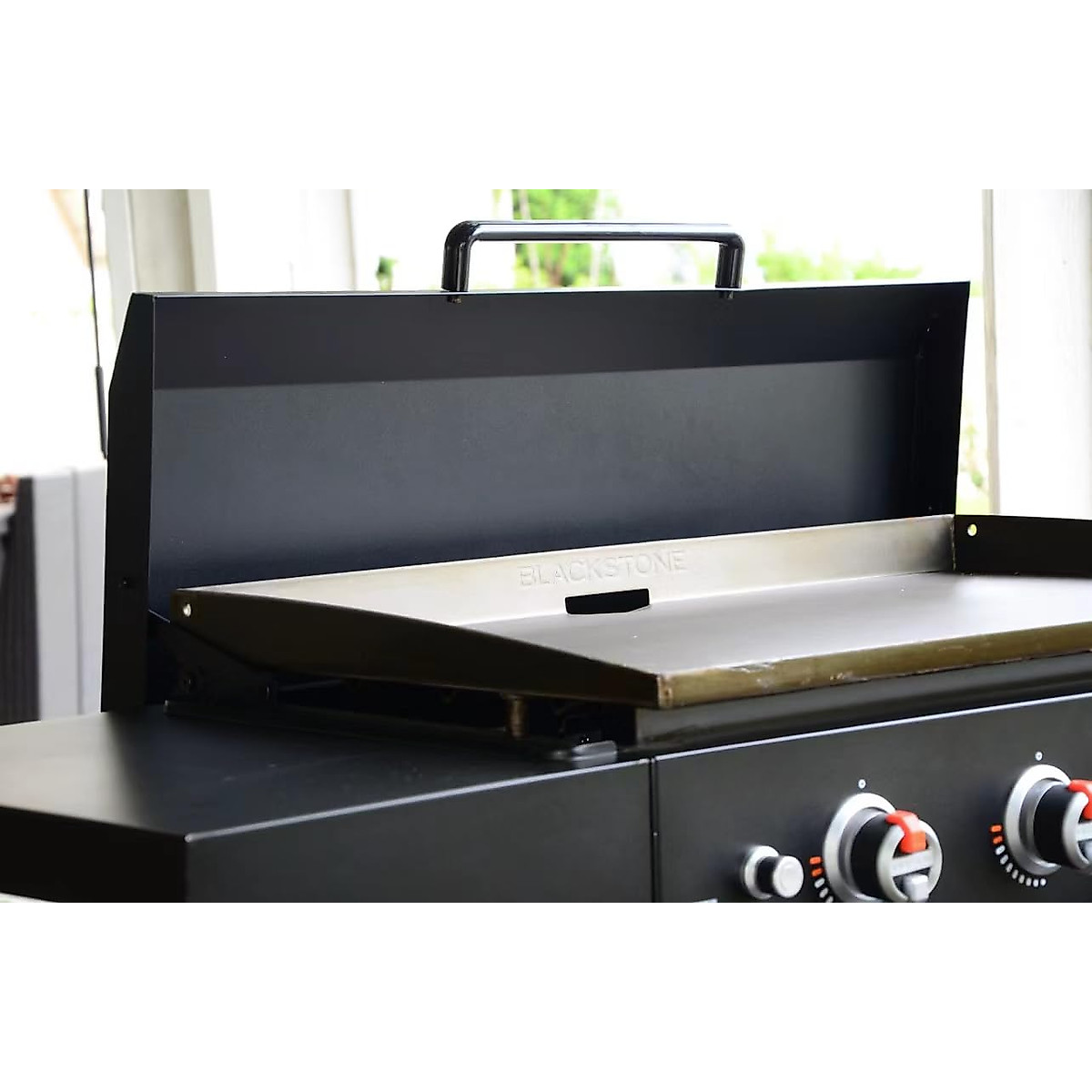 HANDYGO Blackstone 28 inch Griddle Lid - Push-Pull Griddle Cover, Hard Cover, Flat top Grill Cover, Griddle Accessories, Black (28 inch)