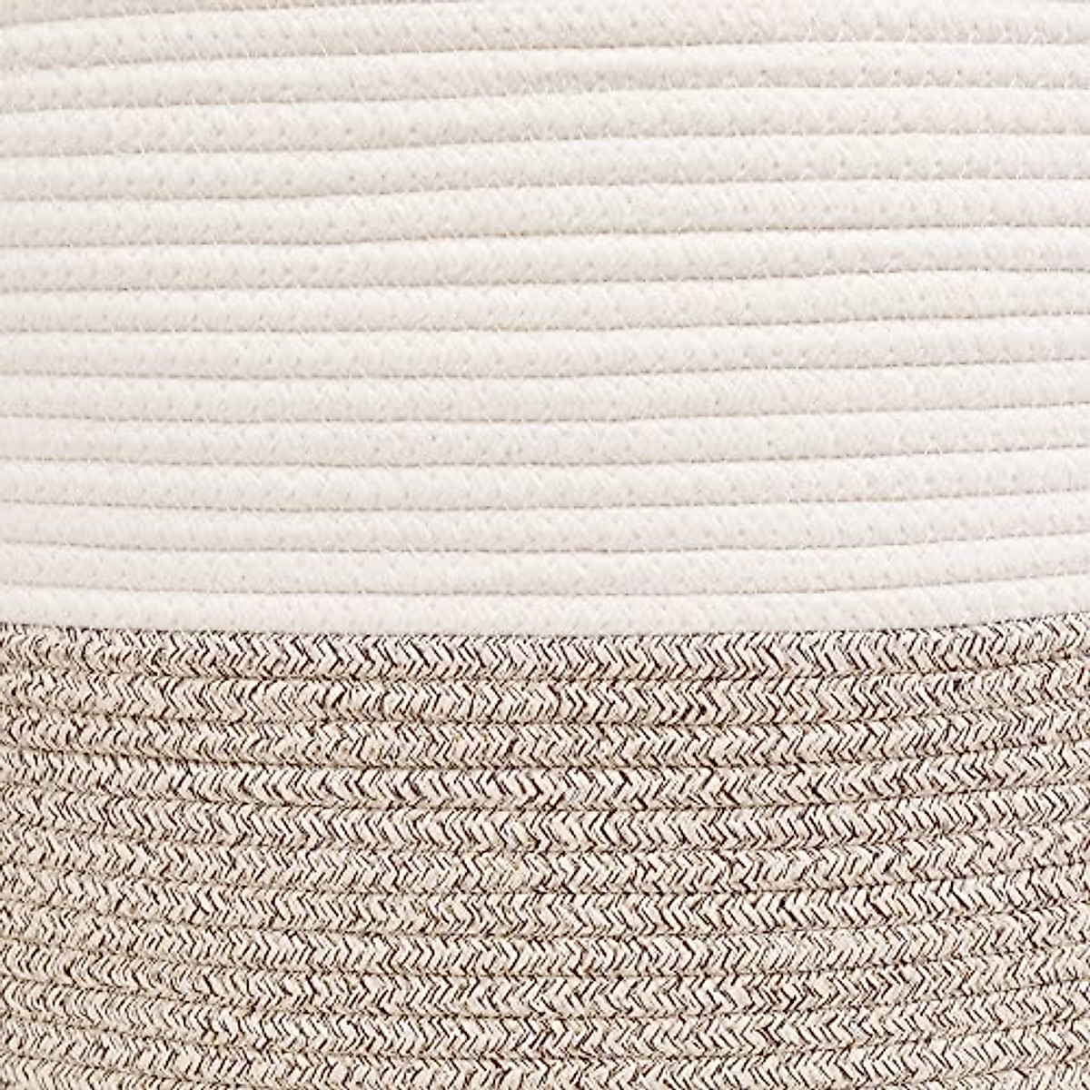 Volhouim XXXLarge Cotton Rope Basket for Organizing Baby Laundry Basket for Blankets Living Room Blanket Basket Cotton Rope Basket with Handle Collapsible Woven Basket Baby Toy Bin，22"x14" Light Brown