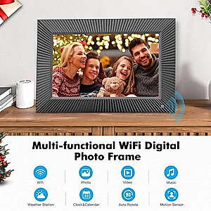 NETHGROW 32GB IPS Touch Screen Digital Picture Frame - 10.1 Inch WiFi Digital Photo Frame for Home Desk or Wall Decor, Share Photos Instantly via APP or Email, Unlimited Cloud Storage