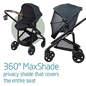 Maxi-Cosi Tayla Stroller, Modular Lightweight Stroller Seat, Parent or World Facing, Essential Graphite