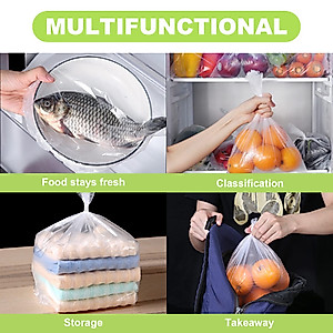 RyhamPaper 12" x 20" Food Storage Bags Plastic Produce Bag, Grocery Clear Bag for Fruits, Vegetable, Bread, Plastic Bags, Food Storage Clear Bags, 350 Bags (1 Roll)