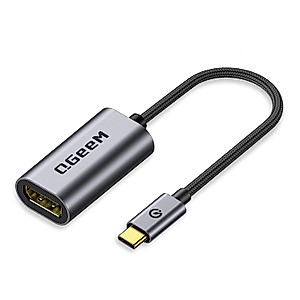 USB C to DisplayPort Adapter,QGeeM 4K@60HZ Thunderbolt 3 to Displayport Cable Compatible with MacBook Pro 2019/2018,ipad pro 2018,Surface Book,Dell XPS,Sumsang Galaxy S10 Note 9 Dex,USB C to DP Cable