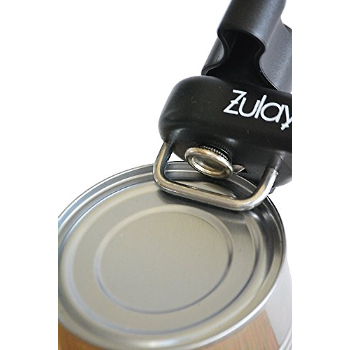 Zulay Smooth Edge Can Opener With Stainless Steel Blades - Ergonomic Grip Soft Edge Manual Can Opener - Smooth To Operate Hand Can Opener With Large Turn Knob - No Sharp Edges or Cuts